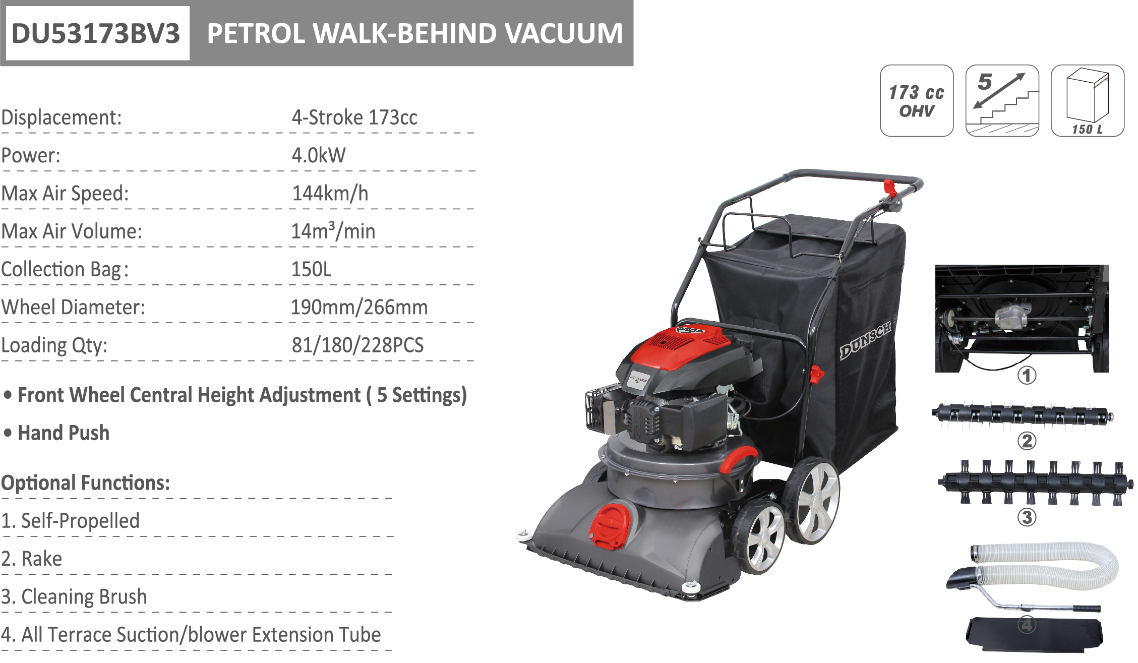 Petrol Walk-Behind Vacuum DU53173BV3 company | Shanghai Dunsch ...