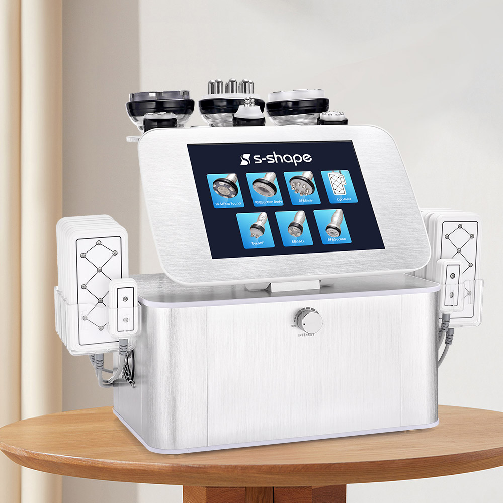 Metal 7 in 1 30K Cavitation S Shape Body Contouring Machine