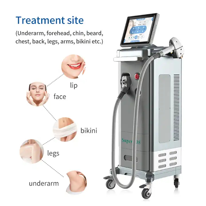 Professional 755 808 1064 Permanent Diode Laser Hair Removal Machine