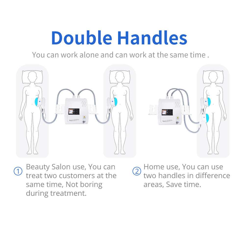 Dual Handles Fat Freezing Cellulite Reduction Machine