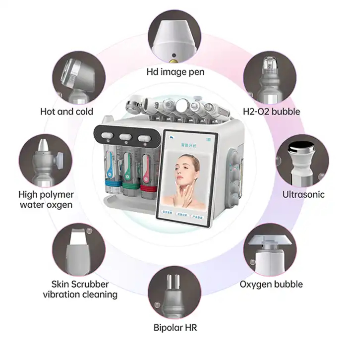 8 In 1 Hydro Dermabrasion Oxygen Facial Machine Salon Qaulity