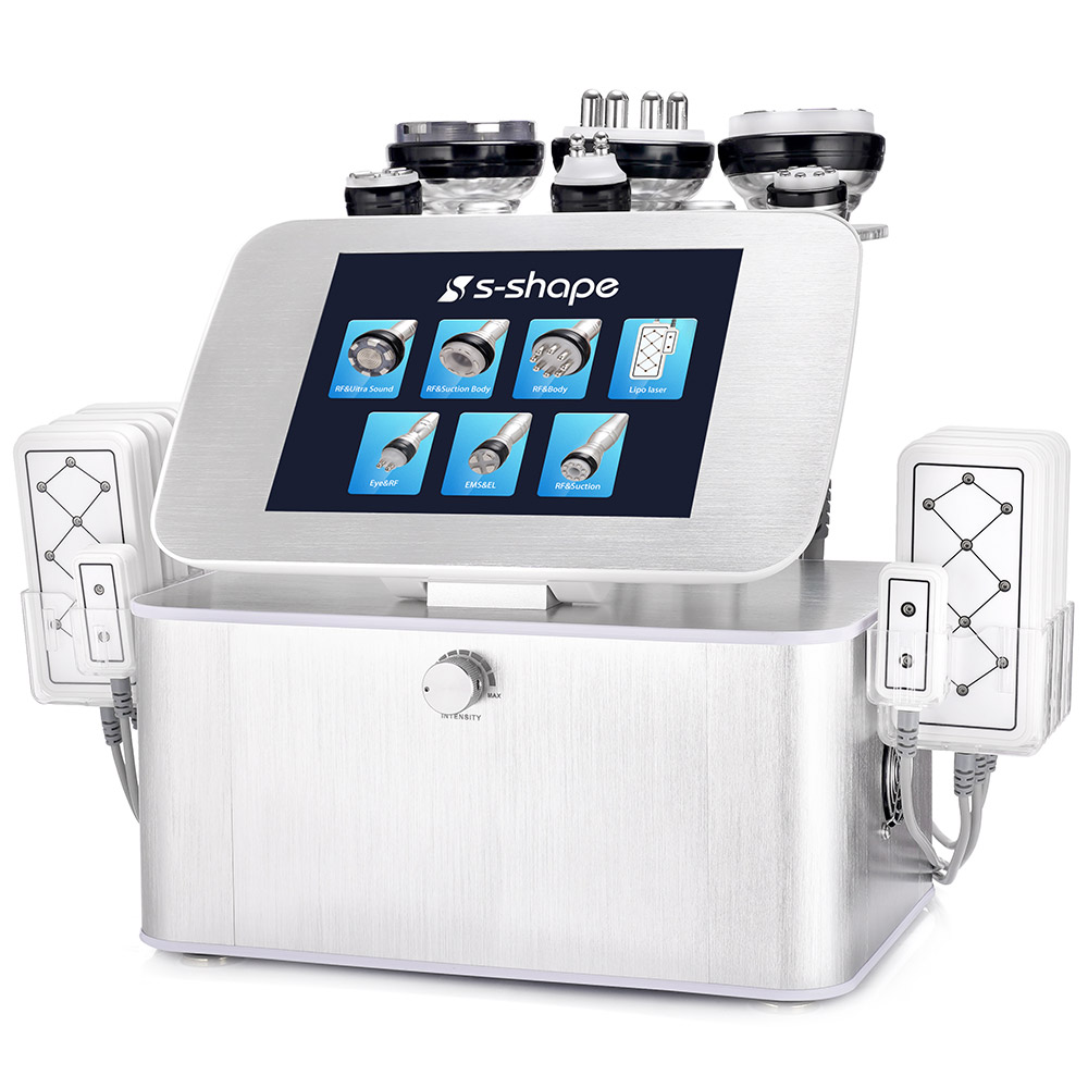 Metal 7 in 1 30K Cavitation S Shape Body Contouring Machine