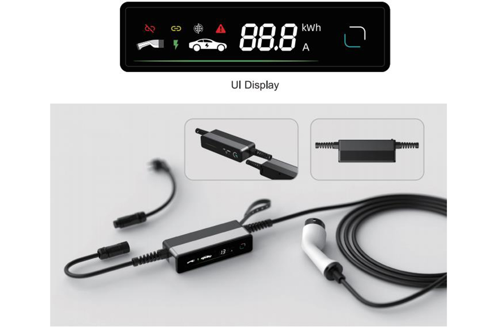 European standard type 2 Smart portable EV charger 3.7kw-7.4kW-11kW ...