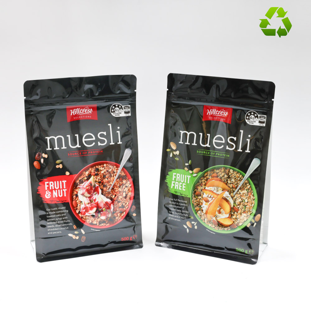 High Barrier Mono-PE Recyclable Ziplock Flat Bottom Box Pouch for ...