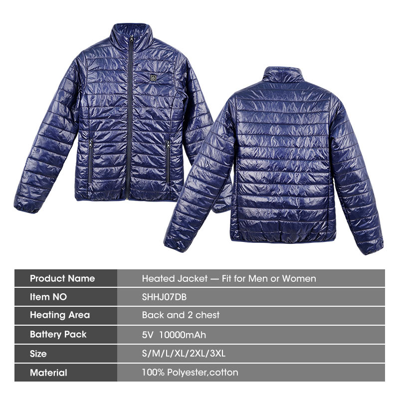 Winter Outdoor Light Weight Electric USB Bomber Thermal Jackets Puffer ...