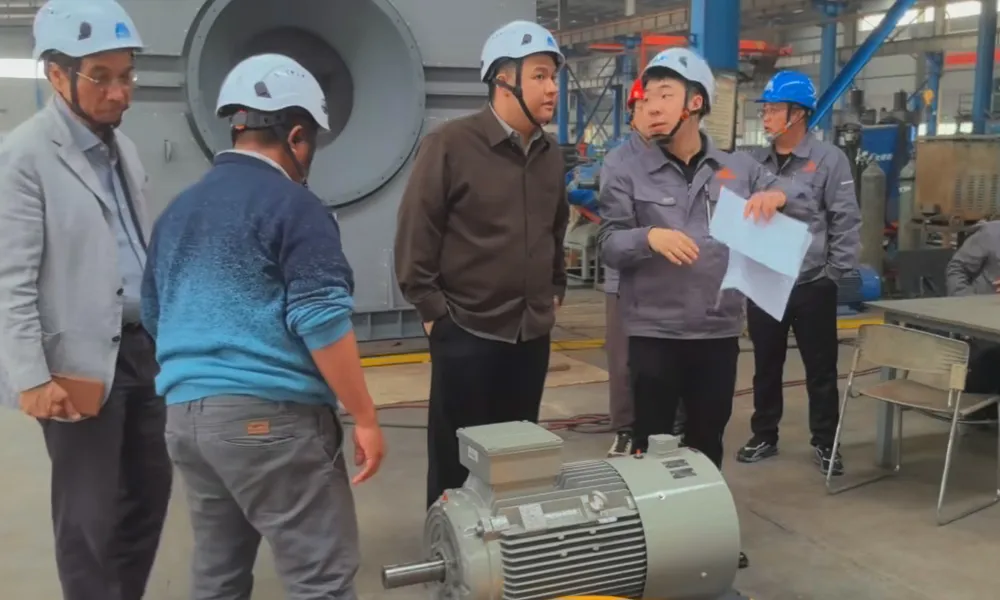 Welcome Indonesian Customers to Visit our Factory for Induced Draft Fan ...