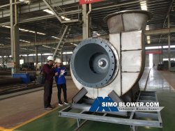 Hot nitrogen induced draft blower before delivery-Xinxiang SIMO Blower ...