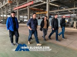 Welcome Ukrainian customer visit SIMO-Xinxiang SIMO Blower Co., Ltd.
