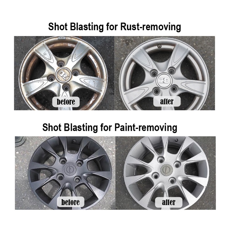 Shot Blasting Alloy Wheels | Automatic Shot Blasting Machine