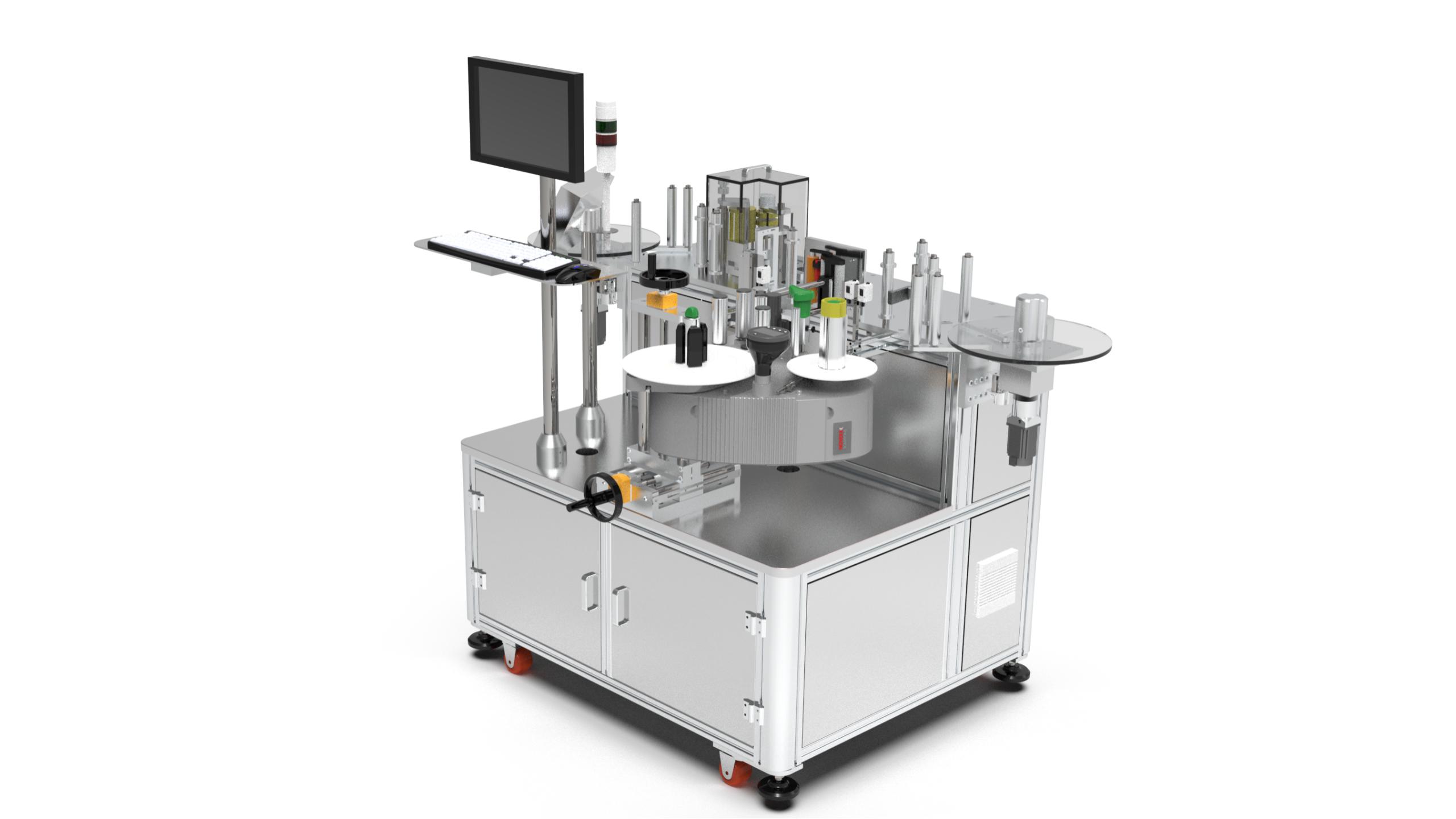 Auto ZARA Woven tag roll to roll label applicator labeling machine