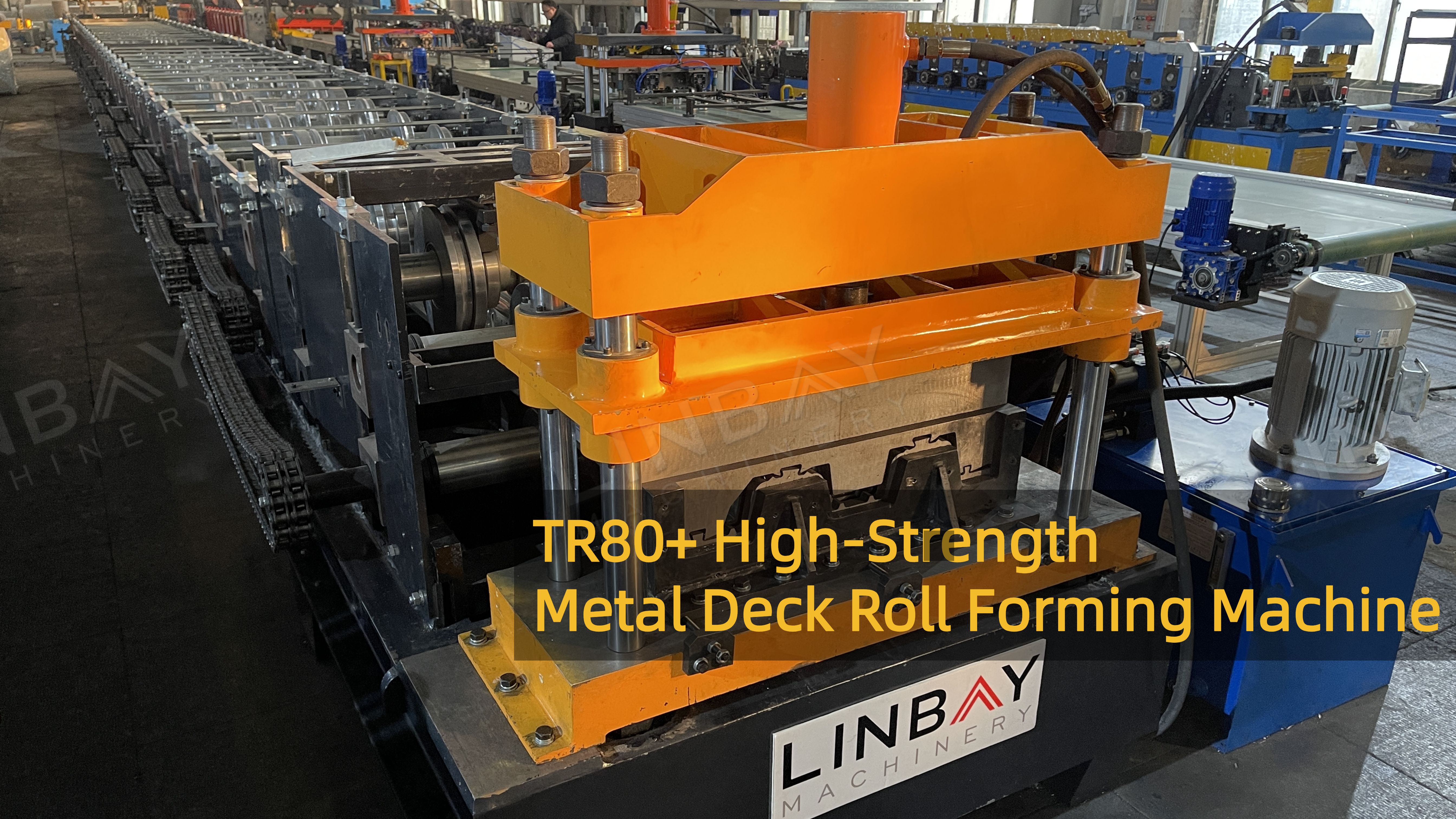 Experienced supplier of Floor deck profile TR80,TR80+ metal deck roll forming machine
