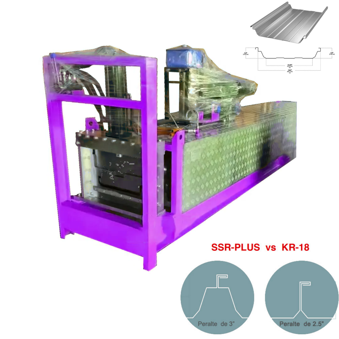 0.4-0.7MM Thickness Colored Steel SSR-PLUS Standing Seam Roll Forming ...