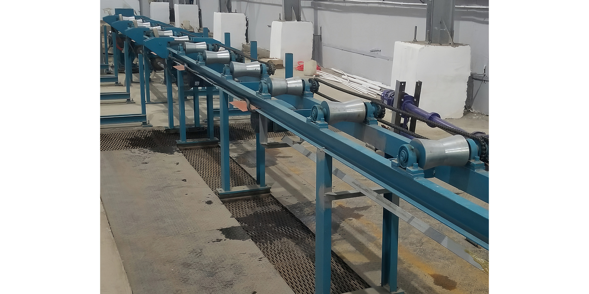 Pipe Run-Out Table (Impact-Free Fall / Pneumatic / Motorized Rotating ...