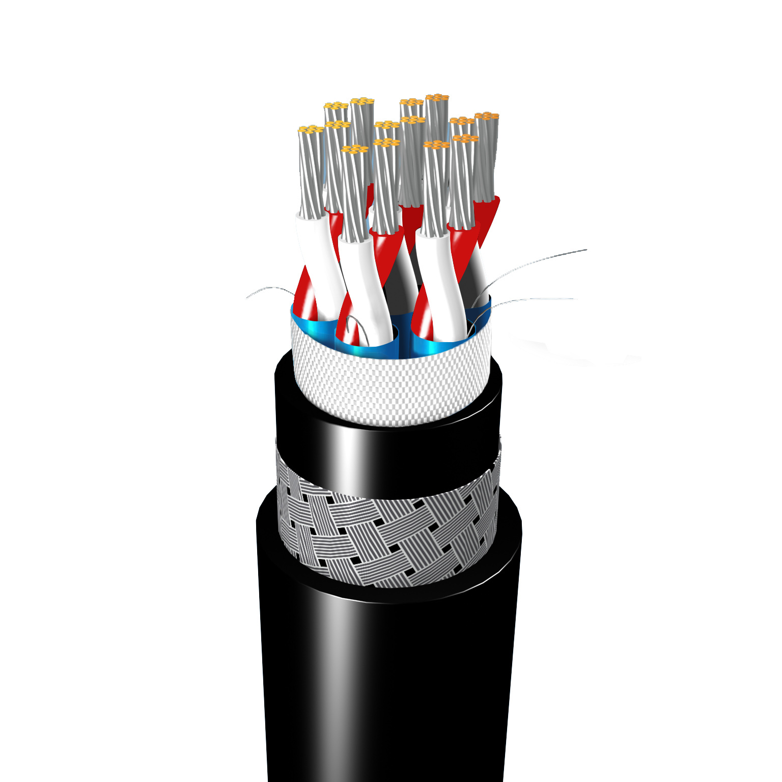 XLPE Insulated PO/XLPO Inner Sheath W/O Braided PO/XLPO Outer Sheath ...