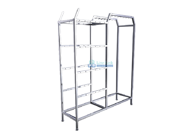 Line-Link Cleanroom Garment Rack | Stainless Steel Furniture