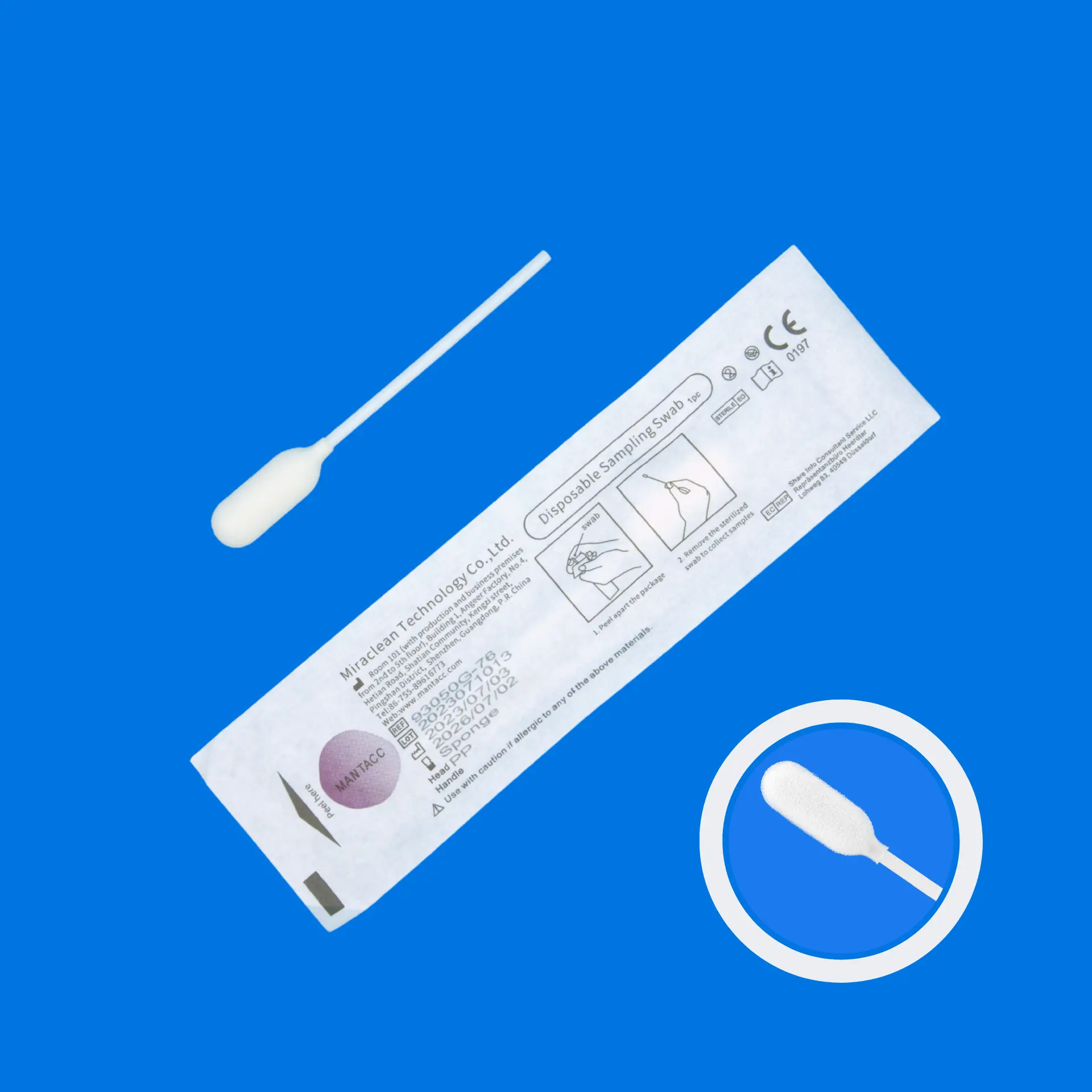 93050G-76 3'' Sterile Mini Foam Oropharyngeal Swabs w/PP Handle, No ...