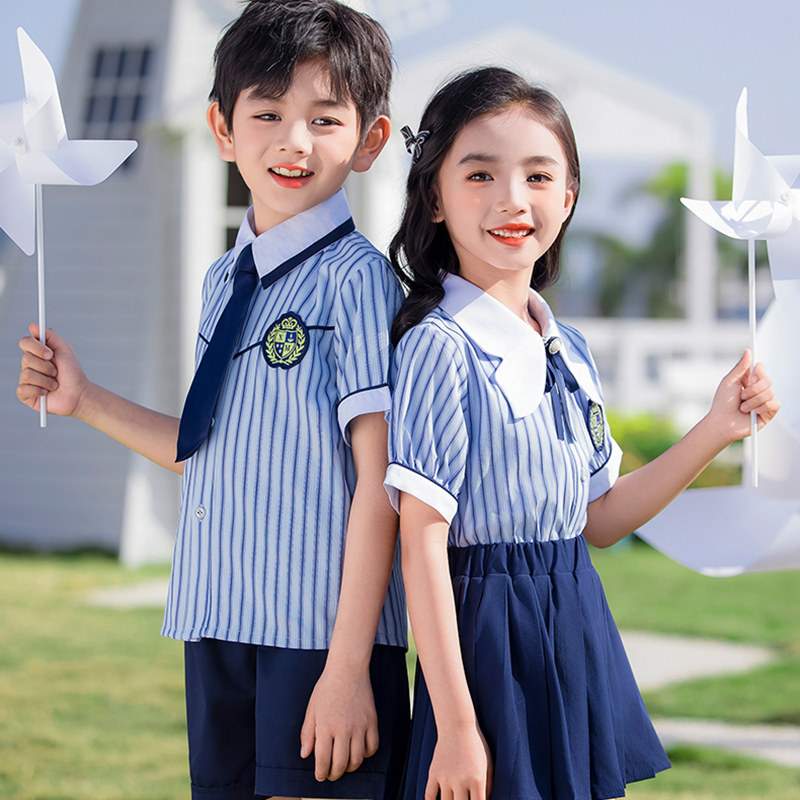 Short-sleeved school uniform suit company, supplier | BLULINE KIDS