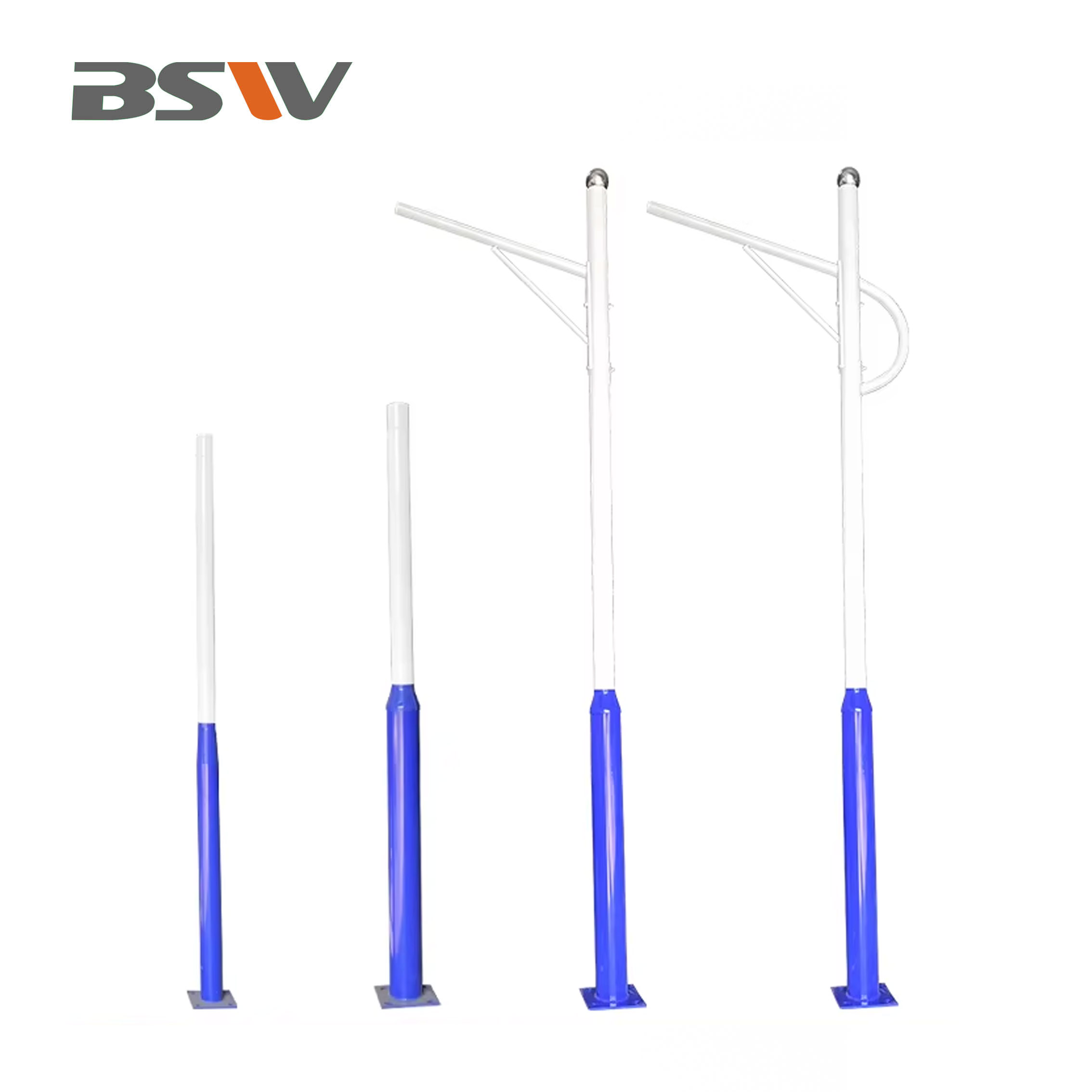 5m 6m Street Light Pole Outdoor Lamp Post Galvanized Poles For Lighting manufacturer, company ...