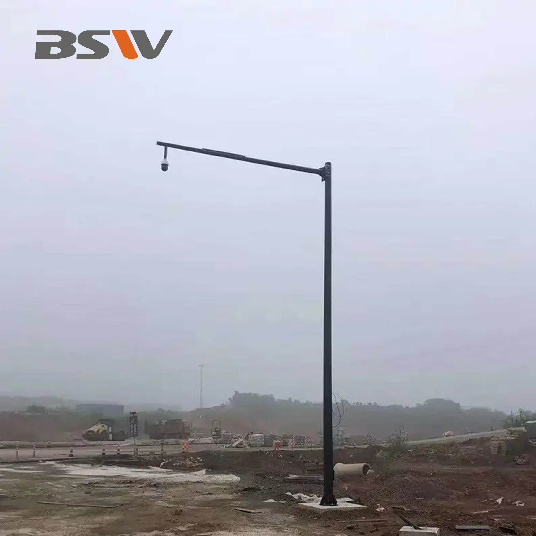 Outdoor Security Camera Pole Low Cost Galvanized CCTV on Pole manufacturer, company | Jiangsu ...