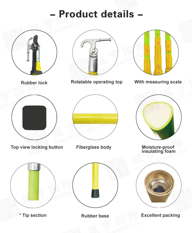 Insulated Triangle Telescopic Hot Stick with Measuring Function ...
