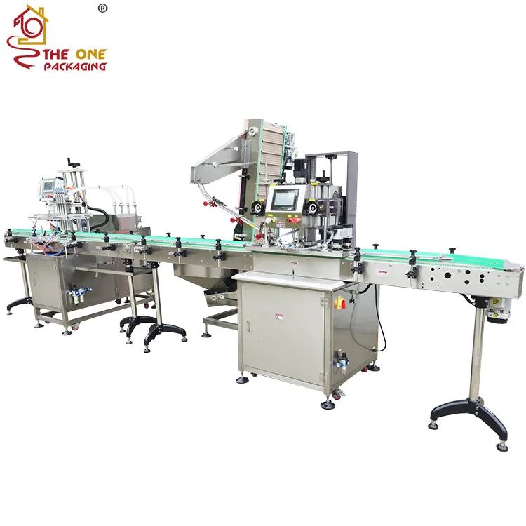 Four Heads Gear Pump Filling Screw Capping Labeling Line manufacturer ...