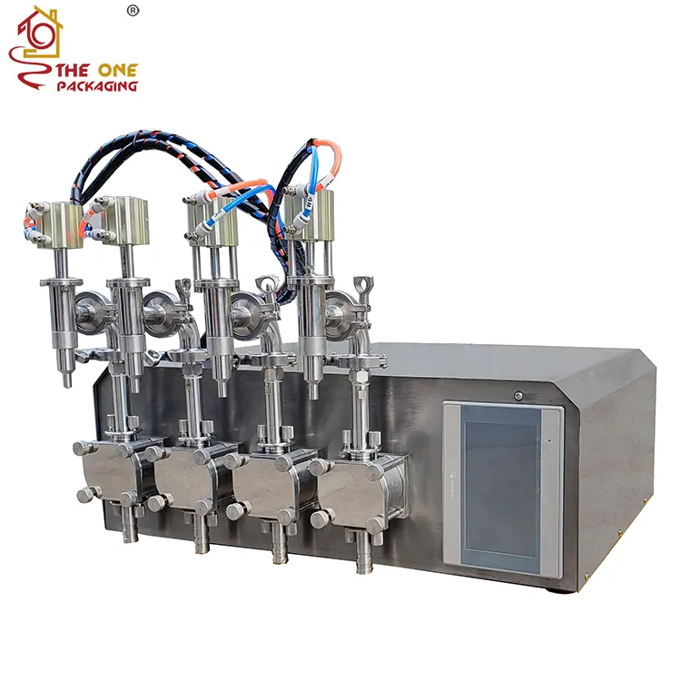 Semi-automatic Four Pneumatic Filling Nozzles Digital Gear Pump Filling ...