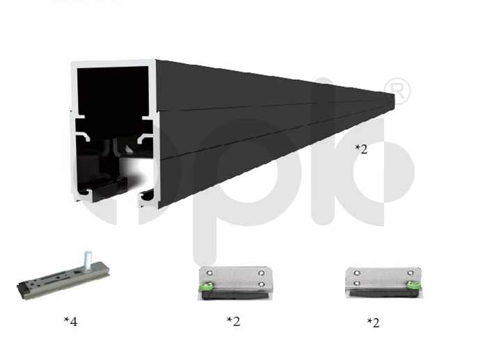 OPK E space automatic magnetic telescopic sliding door system 2+1