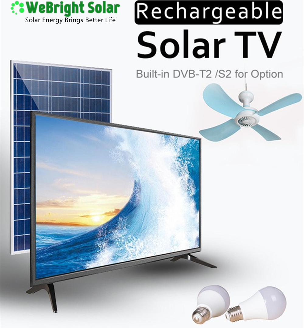 32 inch Rechargeable Solar TV Kit Manufacturer with Solar Panel and ...