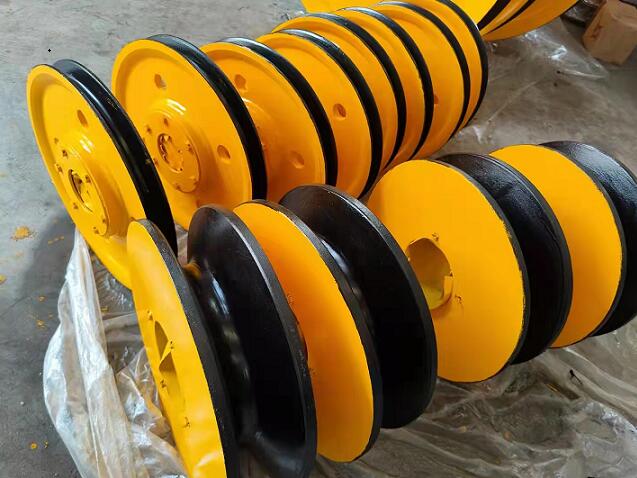 Steel wire rope pulley wheel for crane