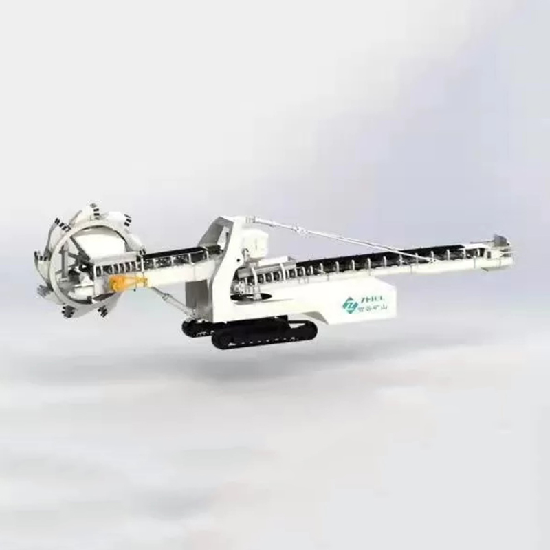 Heavy duty bucket wheel excavator with bucket wheel and conveyor belt