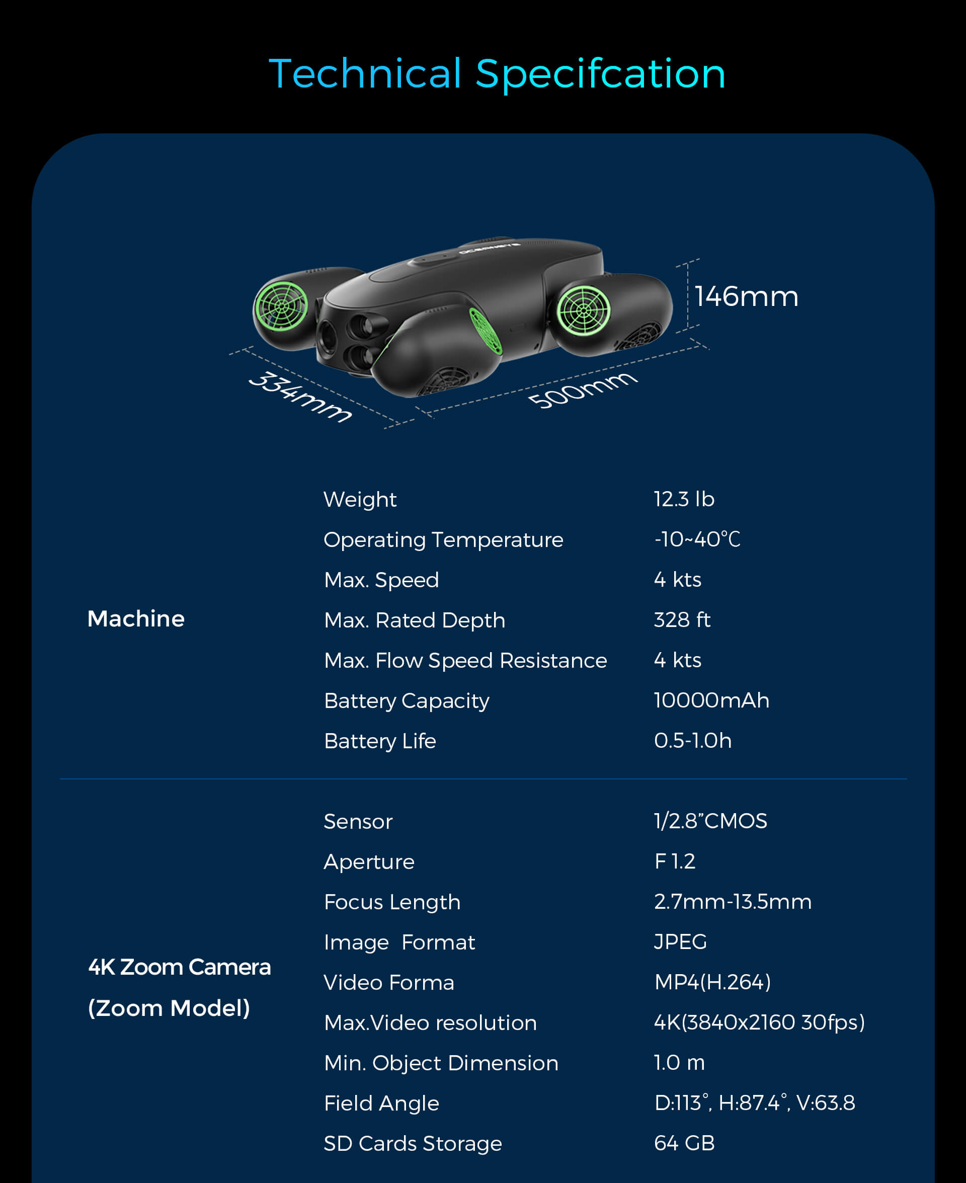 OceanEye Underwater Drone with Grabber Arm | Youcan Robot