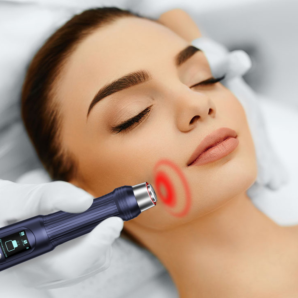 Electrode EMS Powered Microneedling Dermapen Microcurrent RF LED Facial Personal Beauty Device