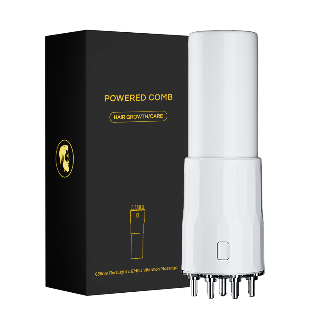 Red Light Laser Hair Growth Comb EMS Microcurrent Vibrating Scalp Massage