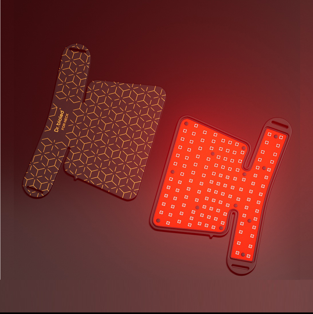 Near Infrared Red 8 LED Lights Therapy Face and Neck Silicone Mask