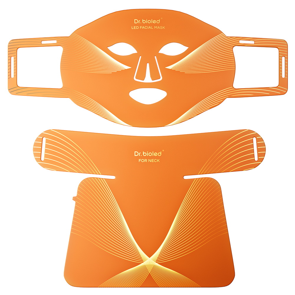 Near Infrared And 7 LED Lights Therapy Facial Neck Silicone LED Mask