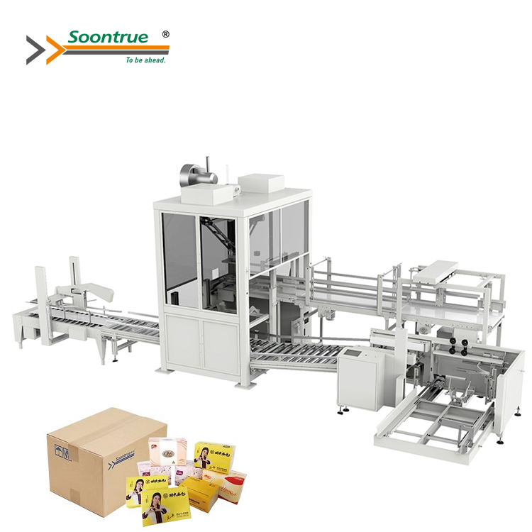 Automatic Facial Tissue Carton Box Packing Machine| Soontrue Packaging ...